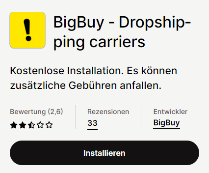 Sobald Sie die Anwendung in Ihrem Shop installiert haben, gehen Sie in ...